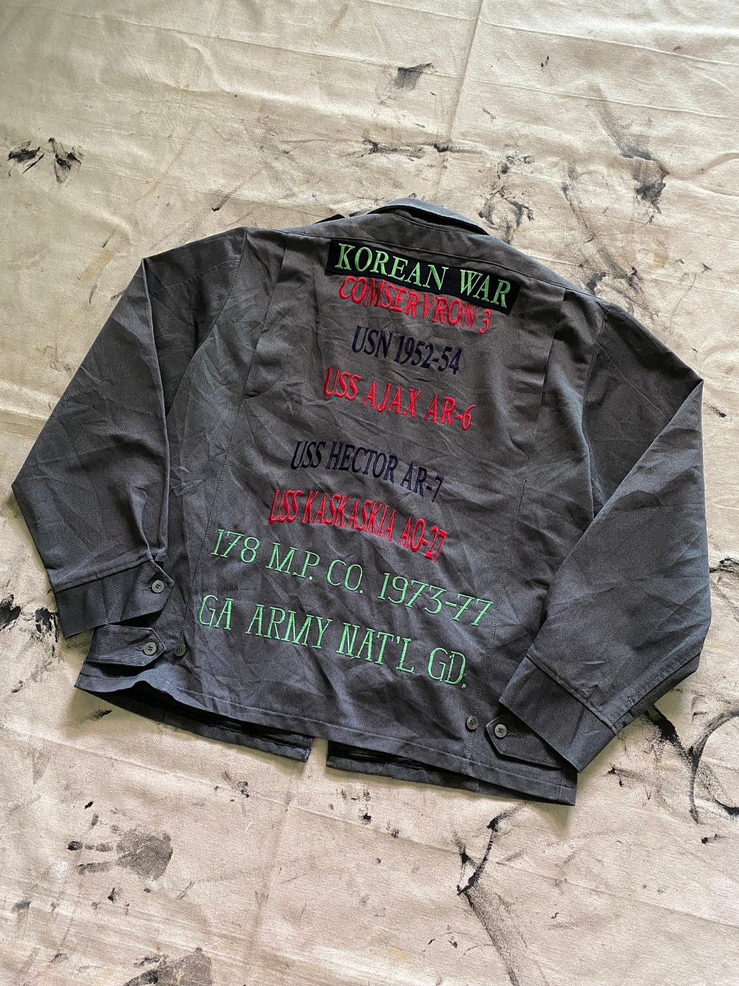 Pit24 Vintage 1970's Georgia National Guard Jacket Size Large ...