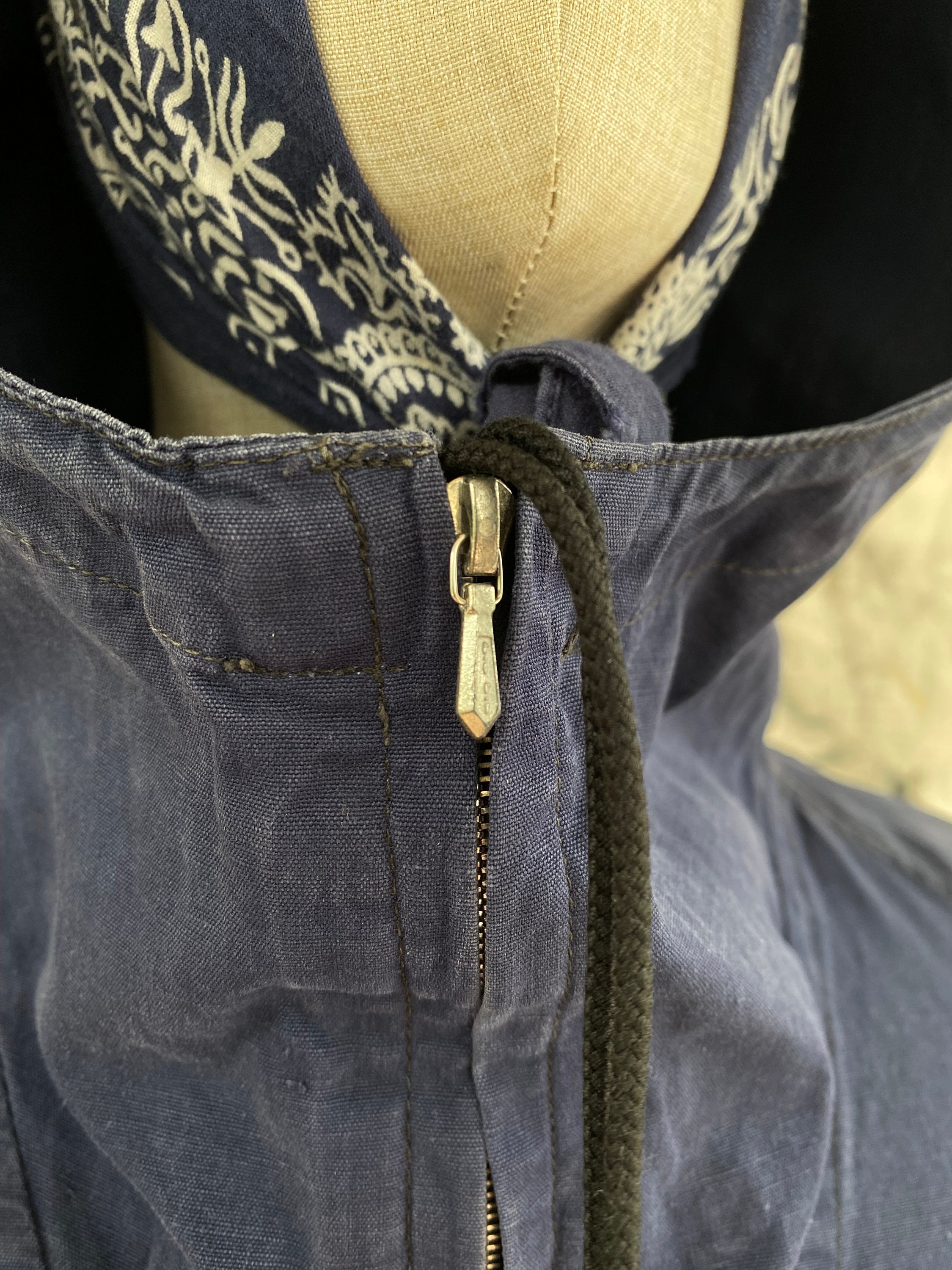 Vintage 1950's British Cotton Indigo Smock Size Medium, Pullover Smock ...