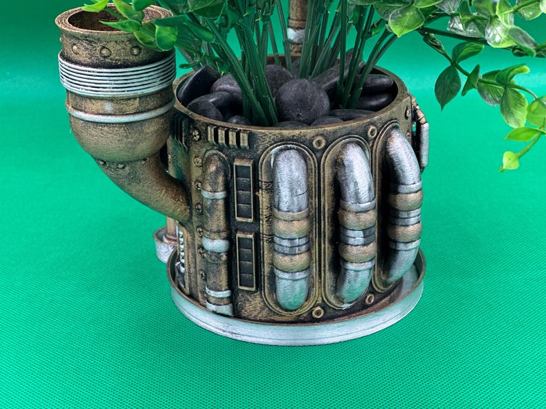 Steampunk Style Planter (hand-painted, Organizer) - Etsy