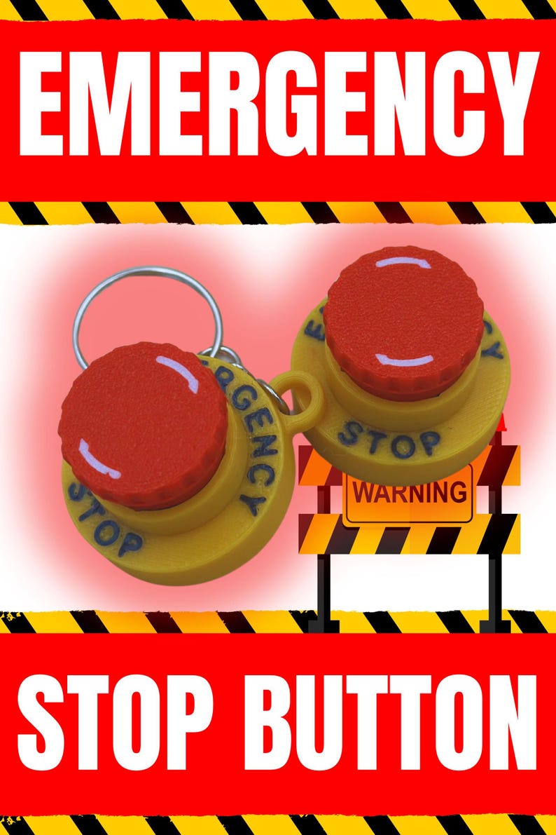 Emergency Stop Clicker Fidget Toy (keychain Option) - Etsy