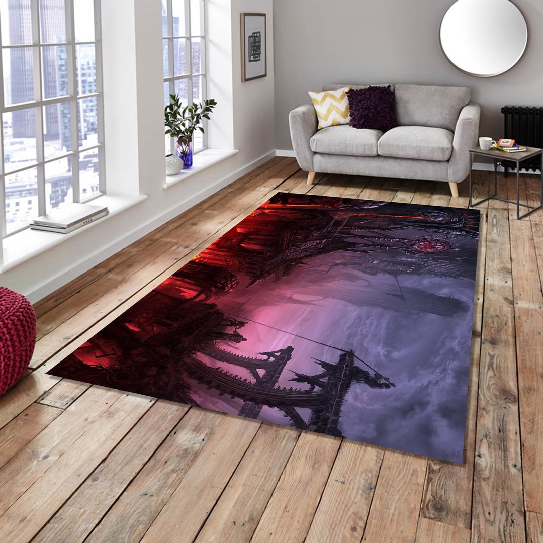 Satanic Pentagram Rug, Satanic Rug, Dark Skull Rug, Goatboi Rug,satanic ...