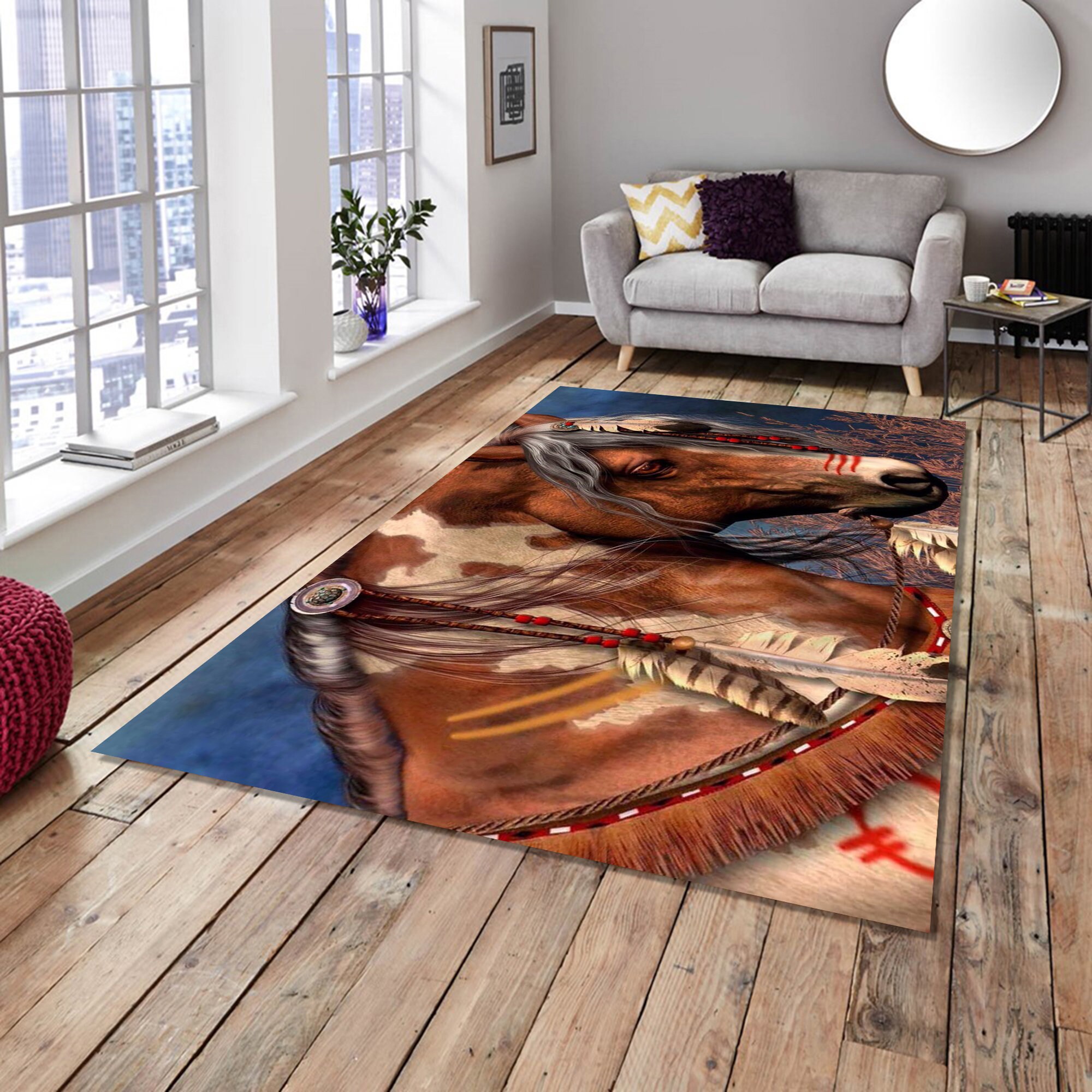 Horse Area Rug,horse Rug,horse Art,texas Rugs,outdoor Rug,animal Rugs ...