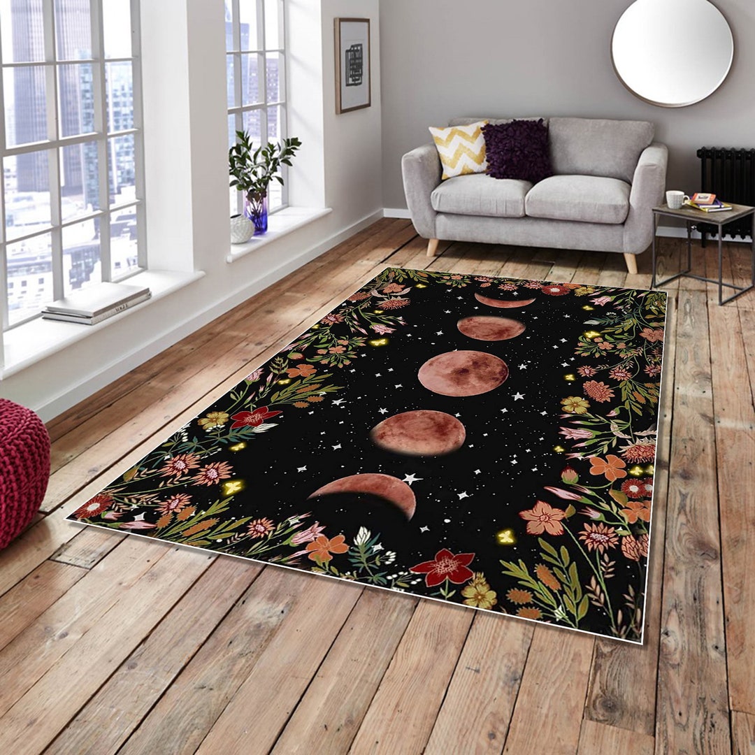 Moonlight Garden Rug,moonlight Rug,moon Pattern Rug,living Room Rug ...