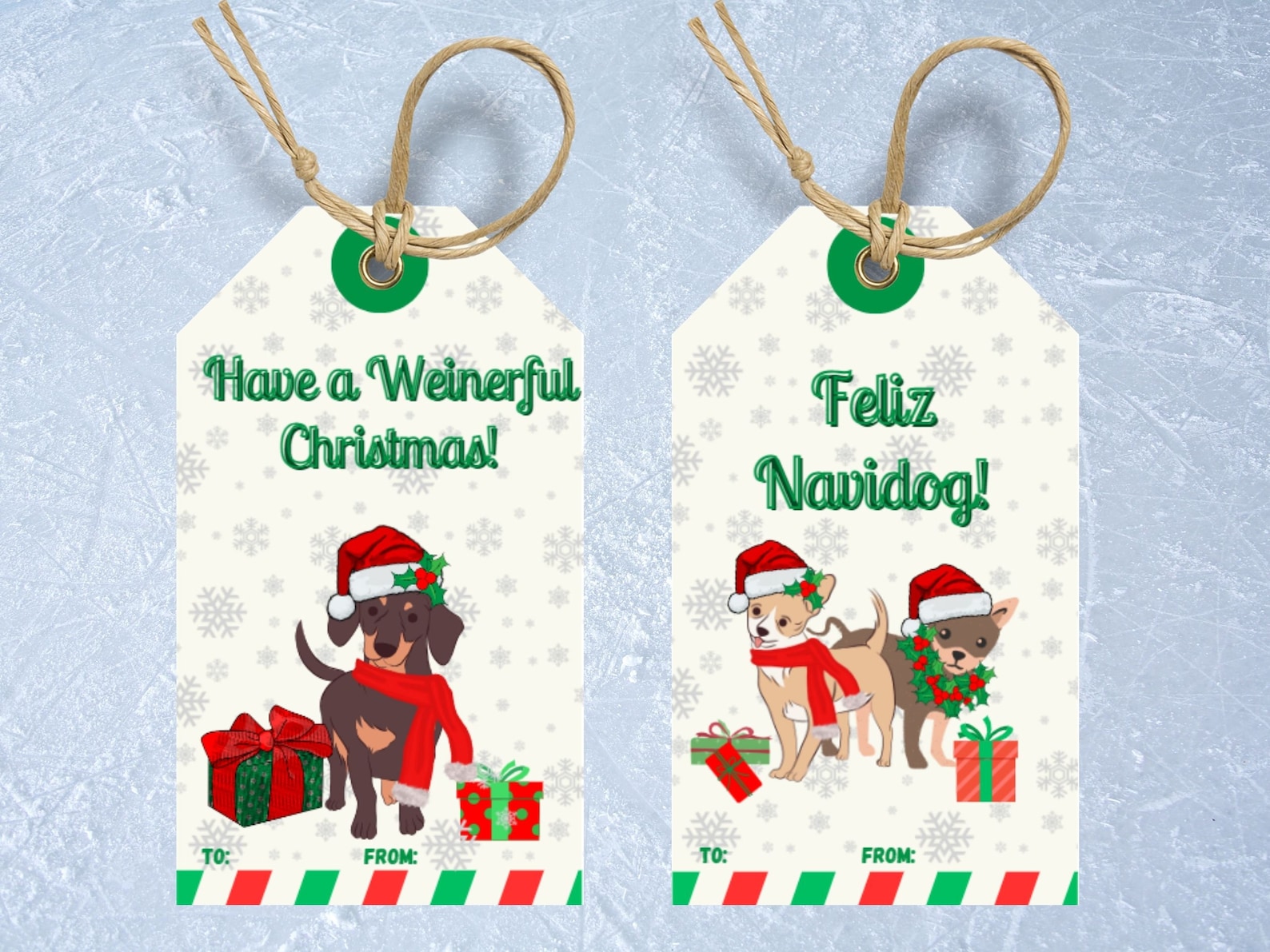 Printable Christmas Dog Gift Tags, Dog Mom Gift, Dog Lover Gift, Pet ...