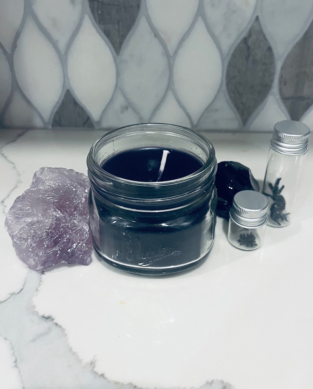 Gothic Emo Candle Made With Soy Wax Eco-friendly Black Coffee Caramel ...