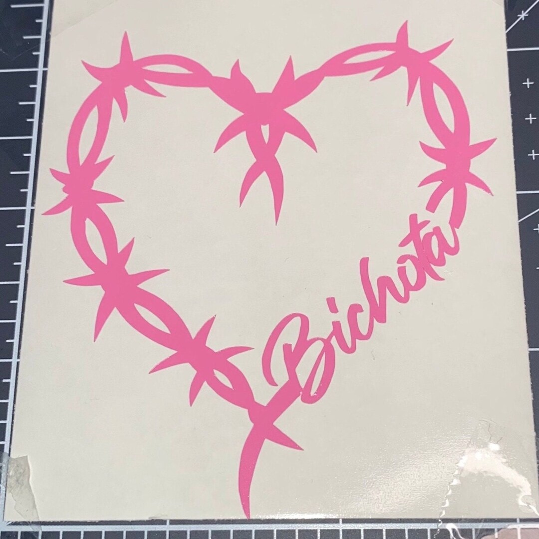 Karol G HEART Tattoo BICHOTA Corazon Car Decal Waterproof - Etsy