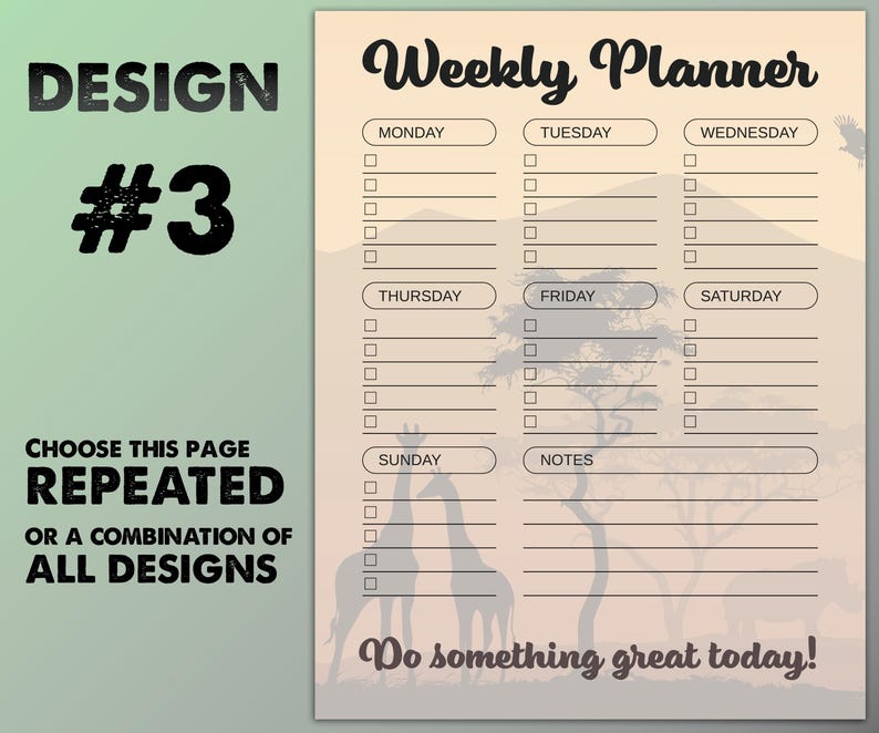Nature Weekly Planner Notepad: Desktop Organizer To-do List - Etsy