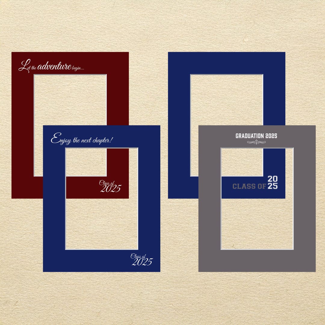 Class of 2025 Graduation 8x10 Mat for 5x7 Image, Personalized Mats ...
