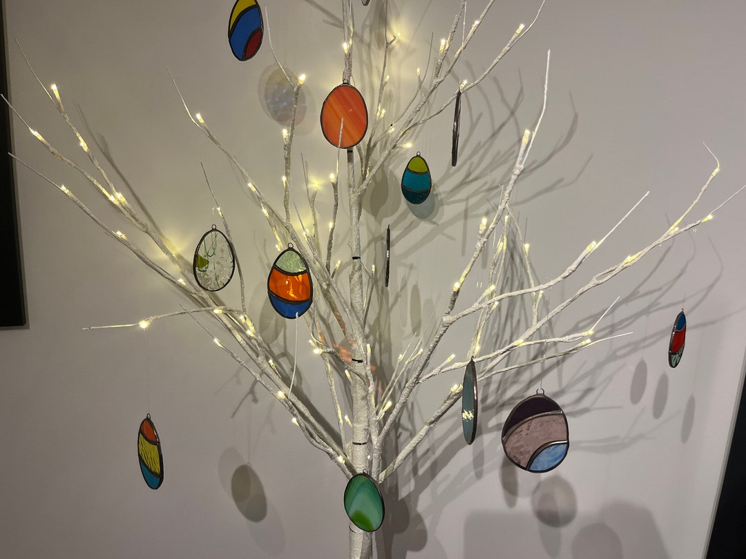 Stained Glass Easter Decorations Eggs - Etsy UK