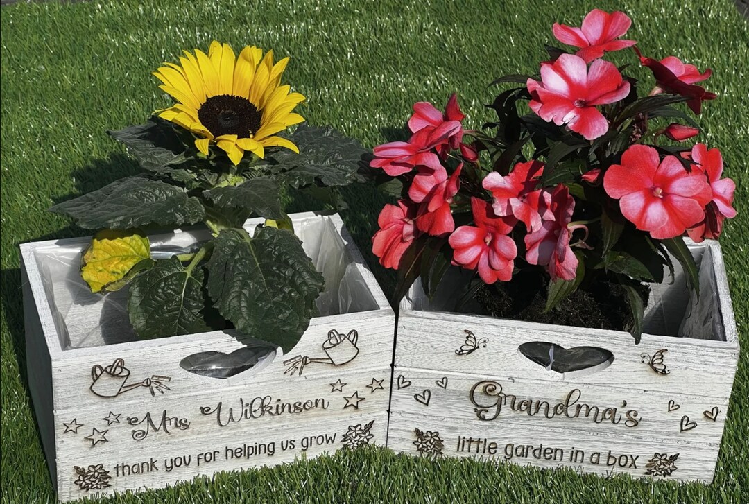 Wooden Engraved Planter Garden Lover Garden Gifts Gift Ideas Gardening ...