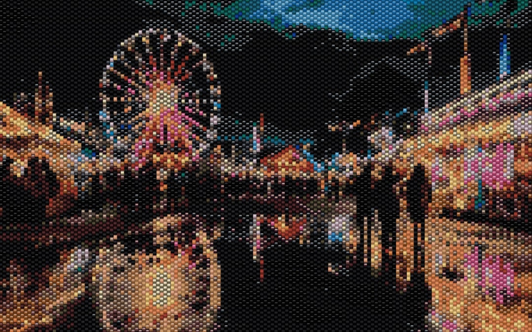 Nighttime Fairground Lights Bead Pattern Digital Download - Etsy