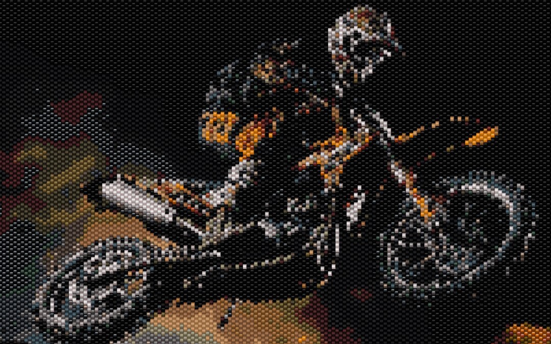 Motocross Mid-air Stunt - Bead Pattern Digital Download - Etsy