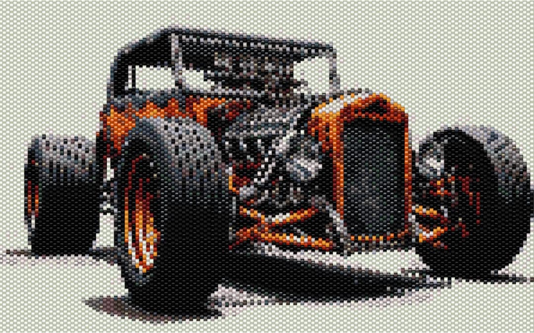 Retro Hot Rod Flame Design Bead Pattern Digital Download - Etsy