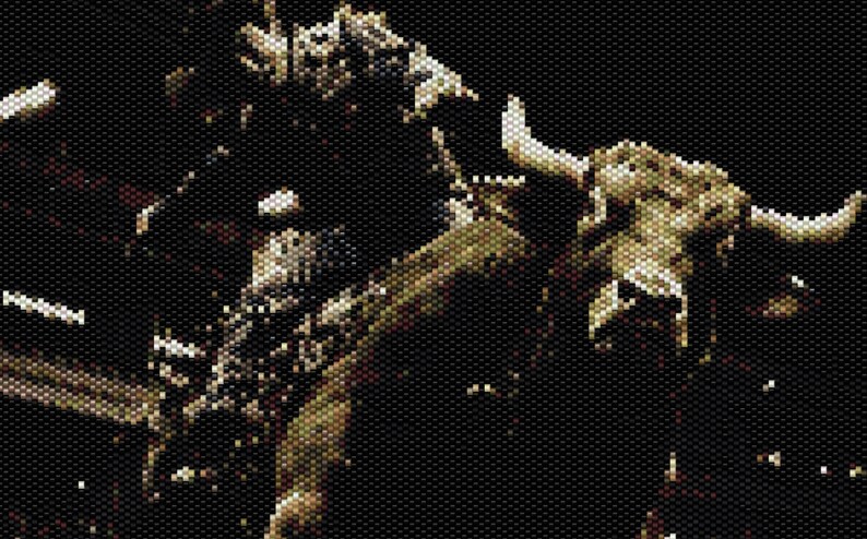 Rodeo Bull Riding Action Bead Pattern Digital Download - Etsy
