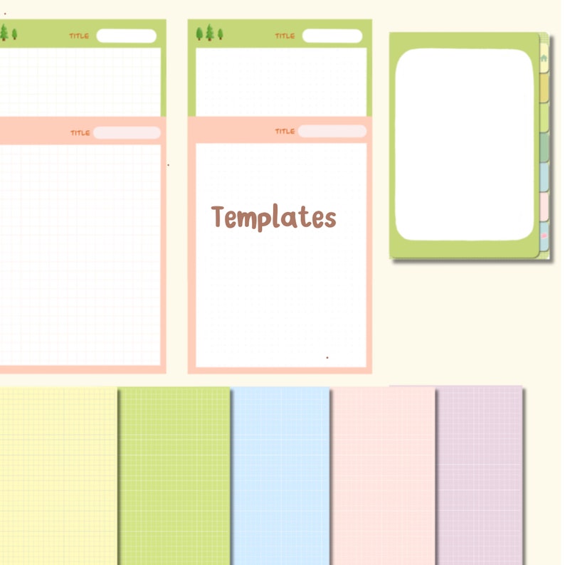 Cute Digital Notebook : Green Notebook With Hyperlink I Goodnote+ ...