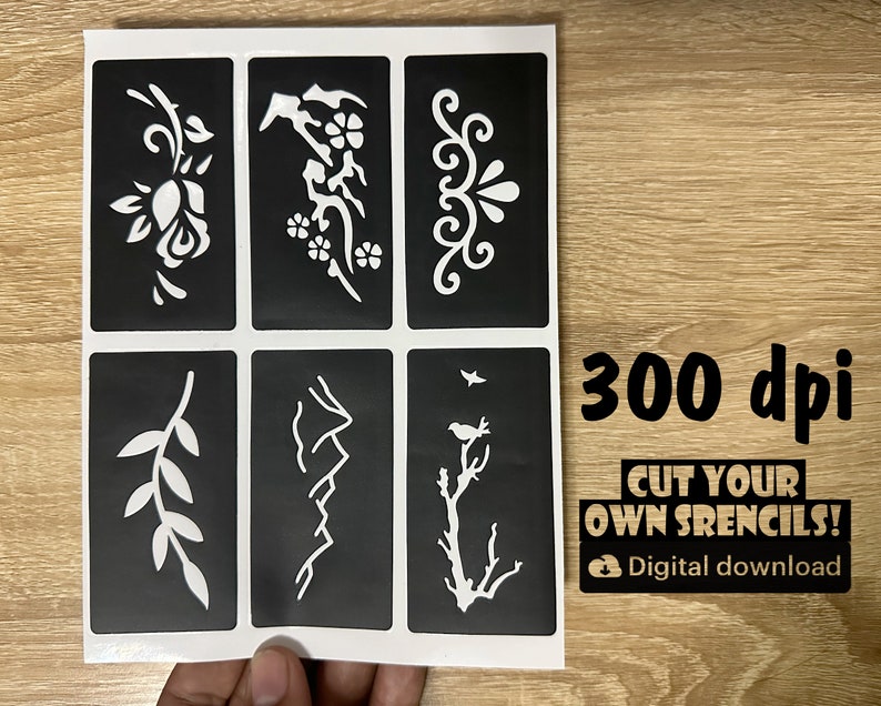 Stickers Glitter Tattoo, Stencil Svgs, Cut Your Own Stencils, Files ...