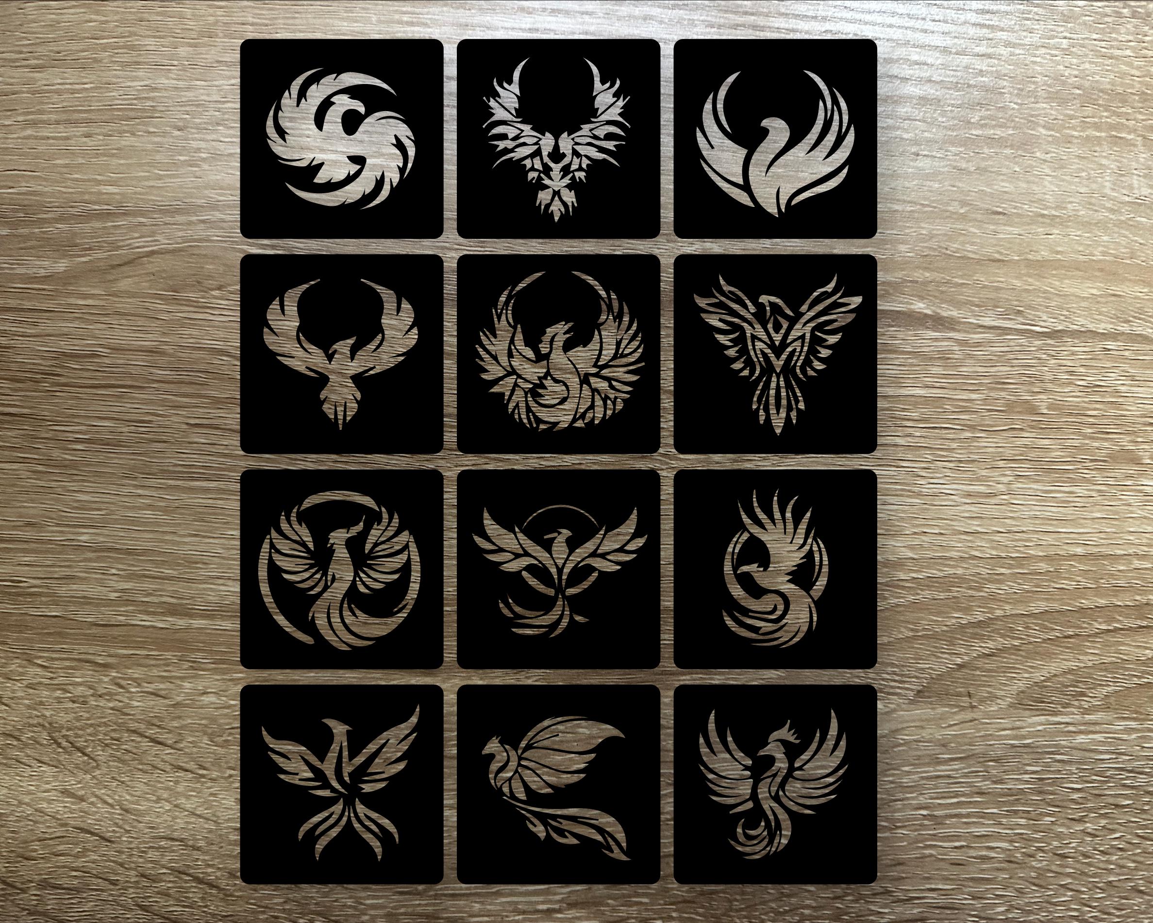 Phoenix, DIY Layering Stencils, Glitter Phoenix Tattoos, Tattoos ...