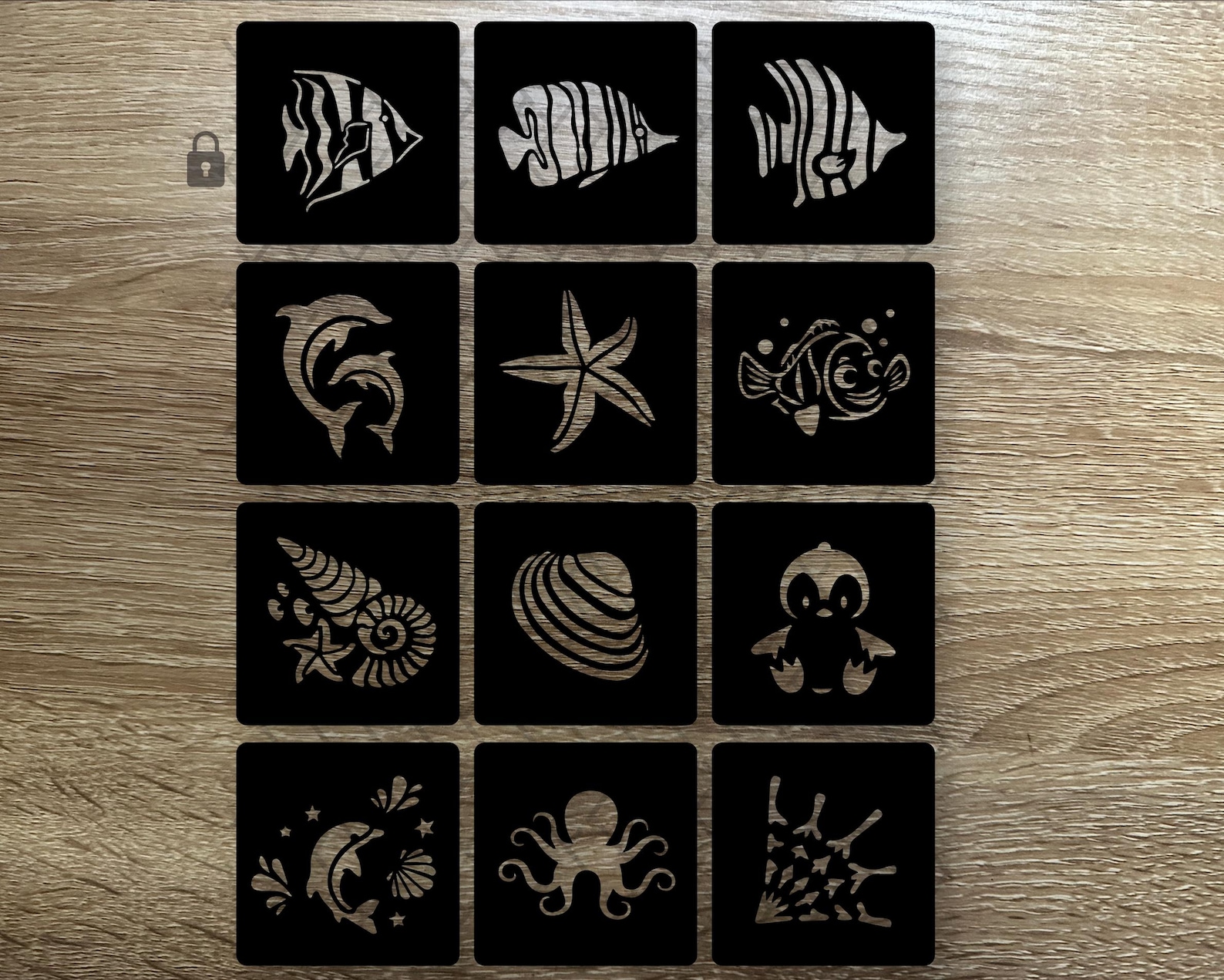 Sea Creature Glitter Tattoo Stencils: Aquatic SVG Art (digital Download ...
