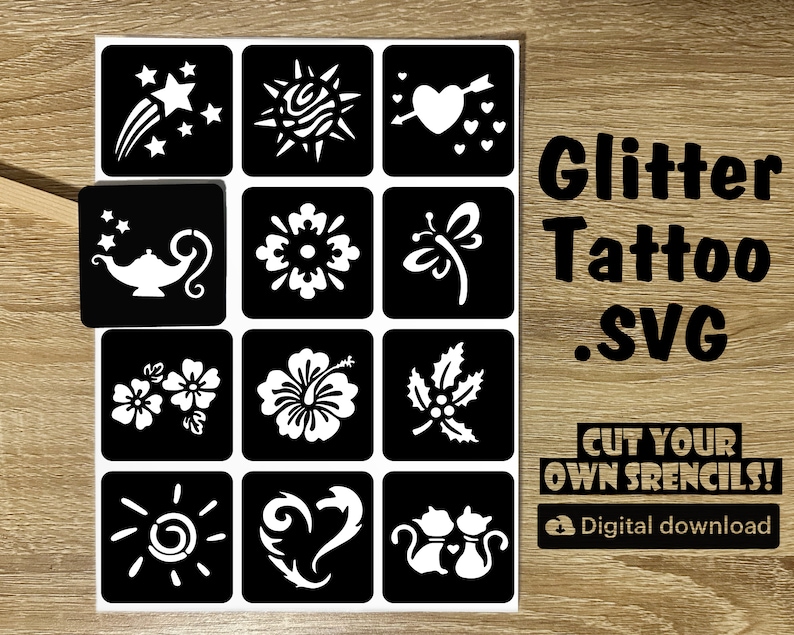 Stencil Cut Files, Glitter Face Painting, Stencils ,stickers, Files ...