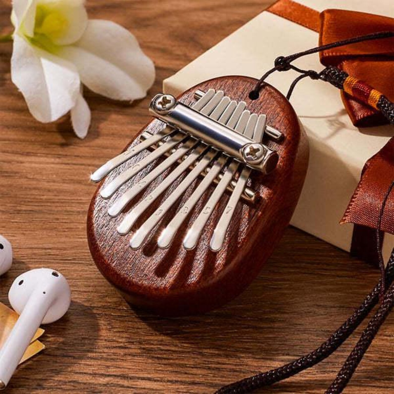Personalized Engraved Name 8 Keys Mini Kalimba Thumb Piano, Custom Wood ...