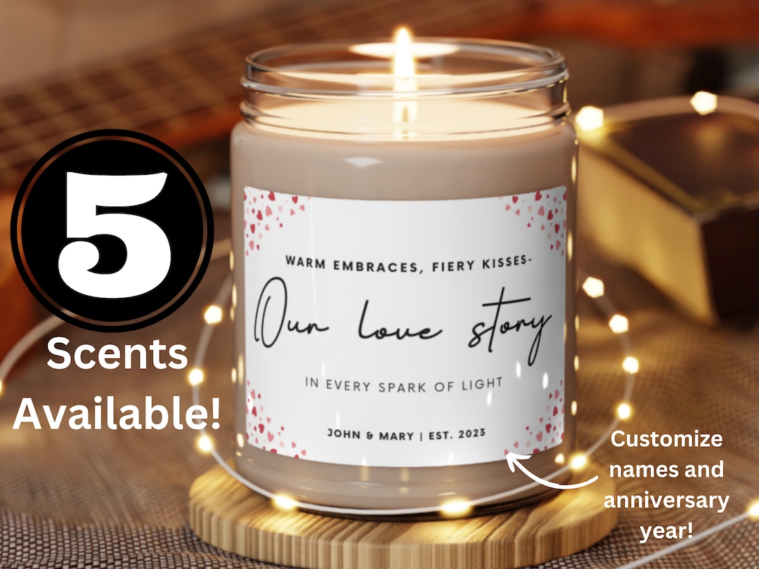 Love Candles for Her, Personalized Valentines Anniversary Gift, Custom ...