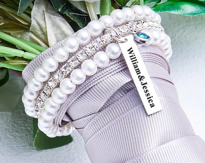 Something Blue Wedding Bouquet Charm, Bridal Shower Gift, Bouquet ...