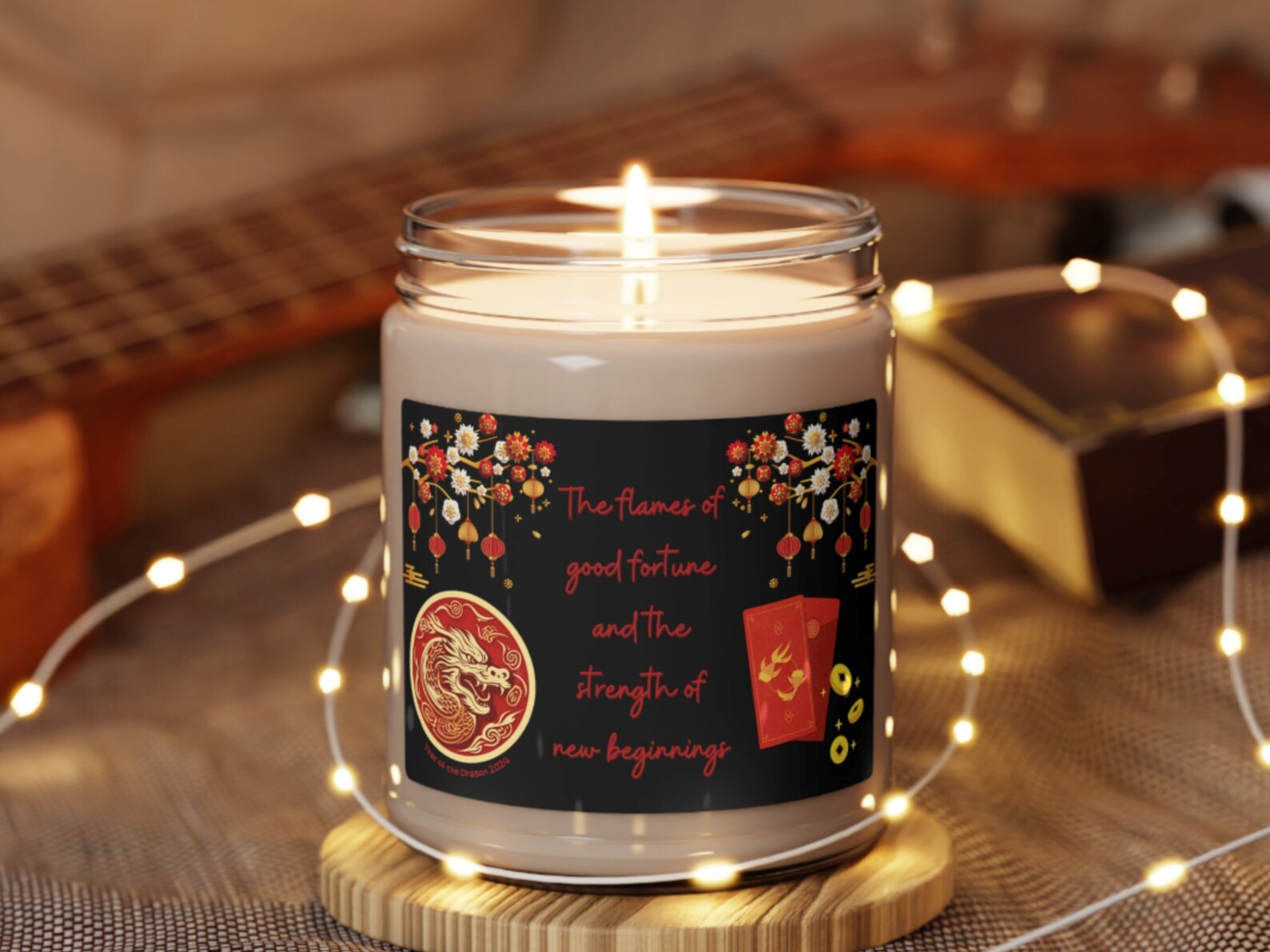 Lunar New Year 2024 Candle, Year of the Dragon Candle, Good Fortune ...