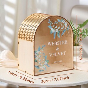 Personalized Arched Wedding Card Box, Custom Wooden Arch Wedding Memory ...