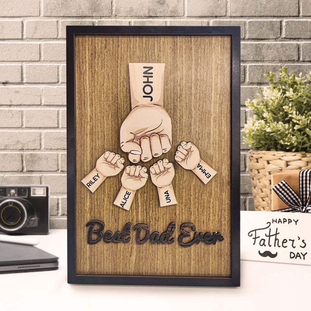 Personalized Father's Day Fist Bump Sign, Custom Fathers Day Gift ...