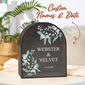 Personalized Arched Wedding Card Box, Custom Wooden Arch Wedding Memory ...