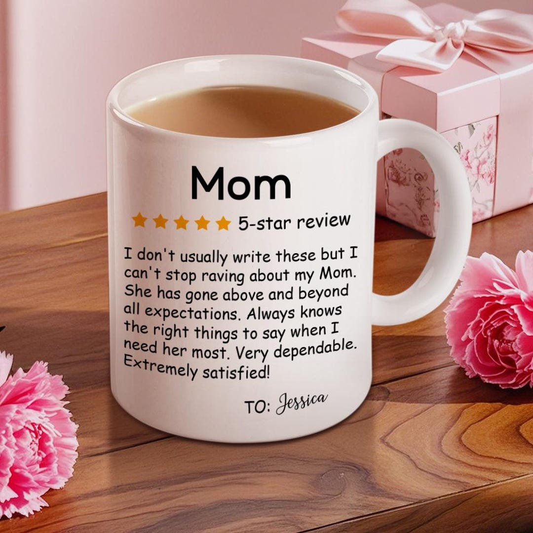 Personalized Mom Five-star Review Mug, Custom Coffee Mug Mother's Day ...