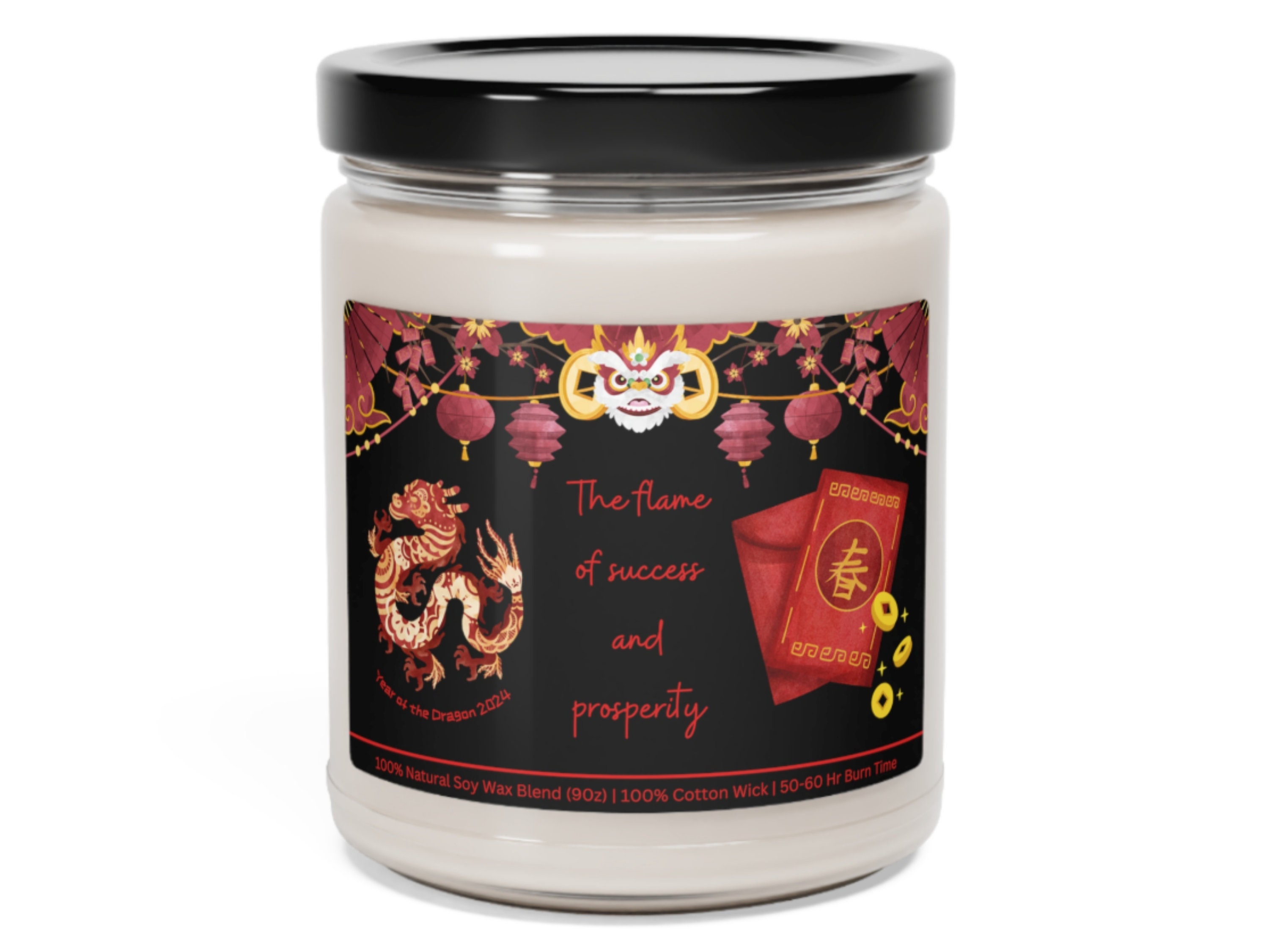 Lunar New Year 2024 Candle, Year of the Dragon Candle, Good Fortune ...
