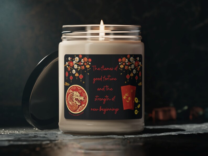Lunar New Year 2024 Candle, Year of the Dragon Candle, Good Fortune ...