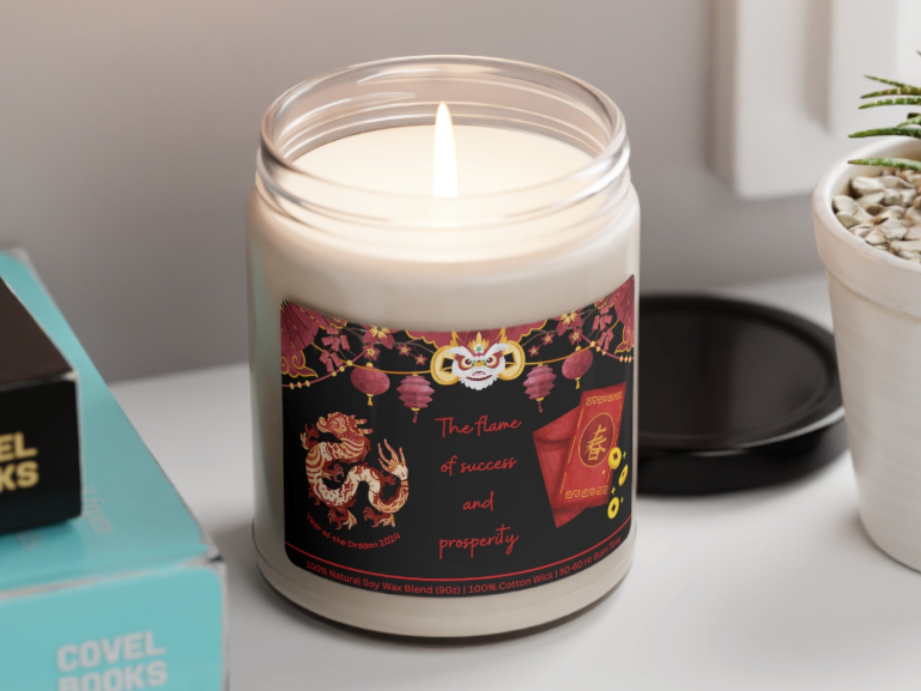 Lunar New Year 2024 Candle, Year of the Dragon Candle, Good Fortune ...
