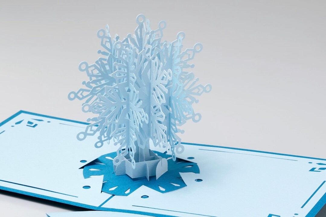 Snowflake Christmas Card Pop up Card Gift for Men, Gift for Women, Gift ...