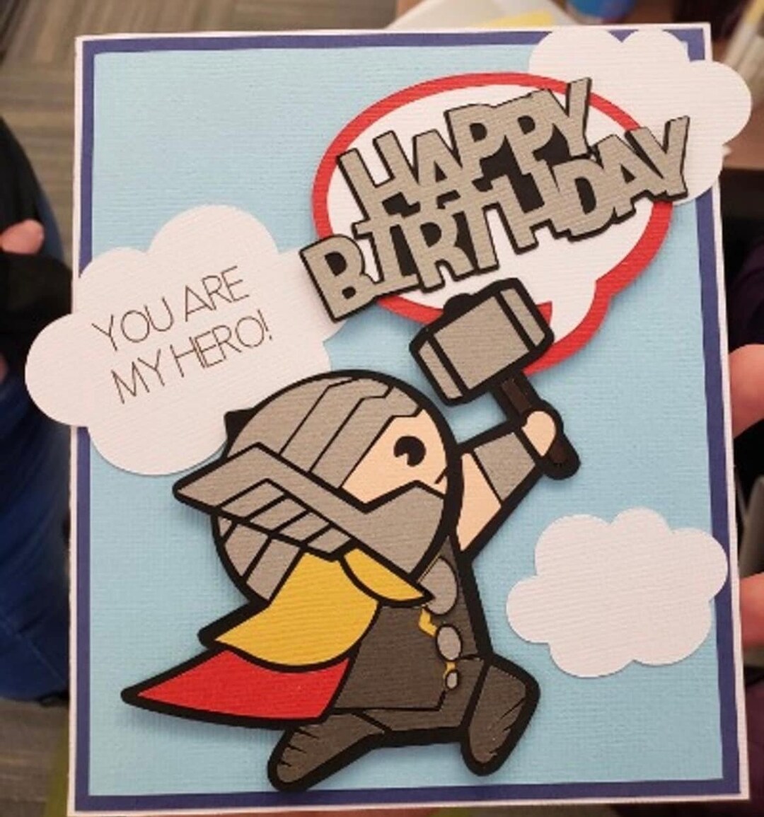 Thor Birthday Card Marvel Fans Marvel Gifts Birthday Gift - Etsy
