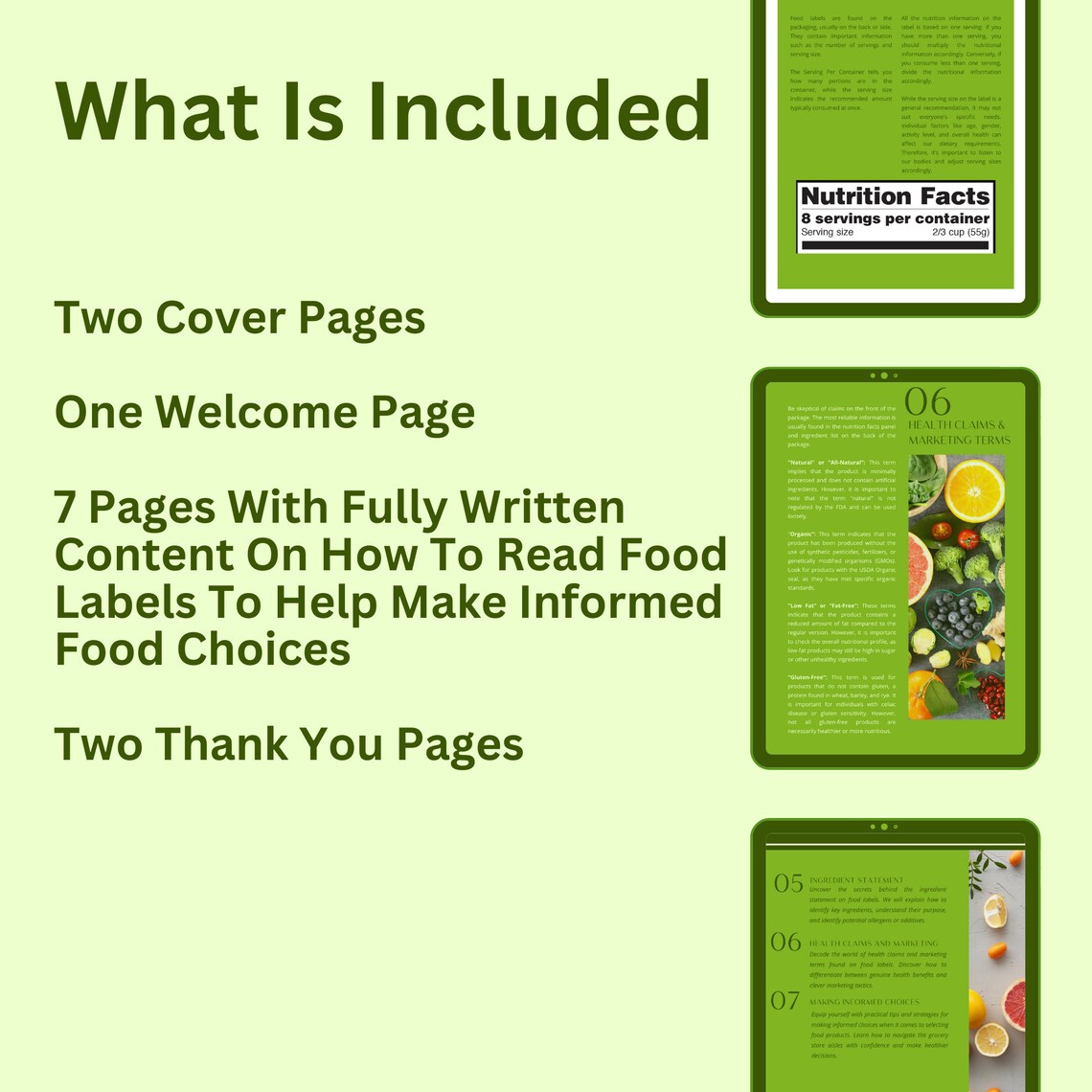 Guide to Reading Food Labels, Nutrition Ebook Template, Health Coaching ...