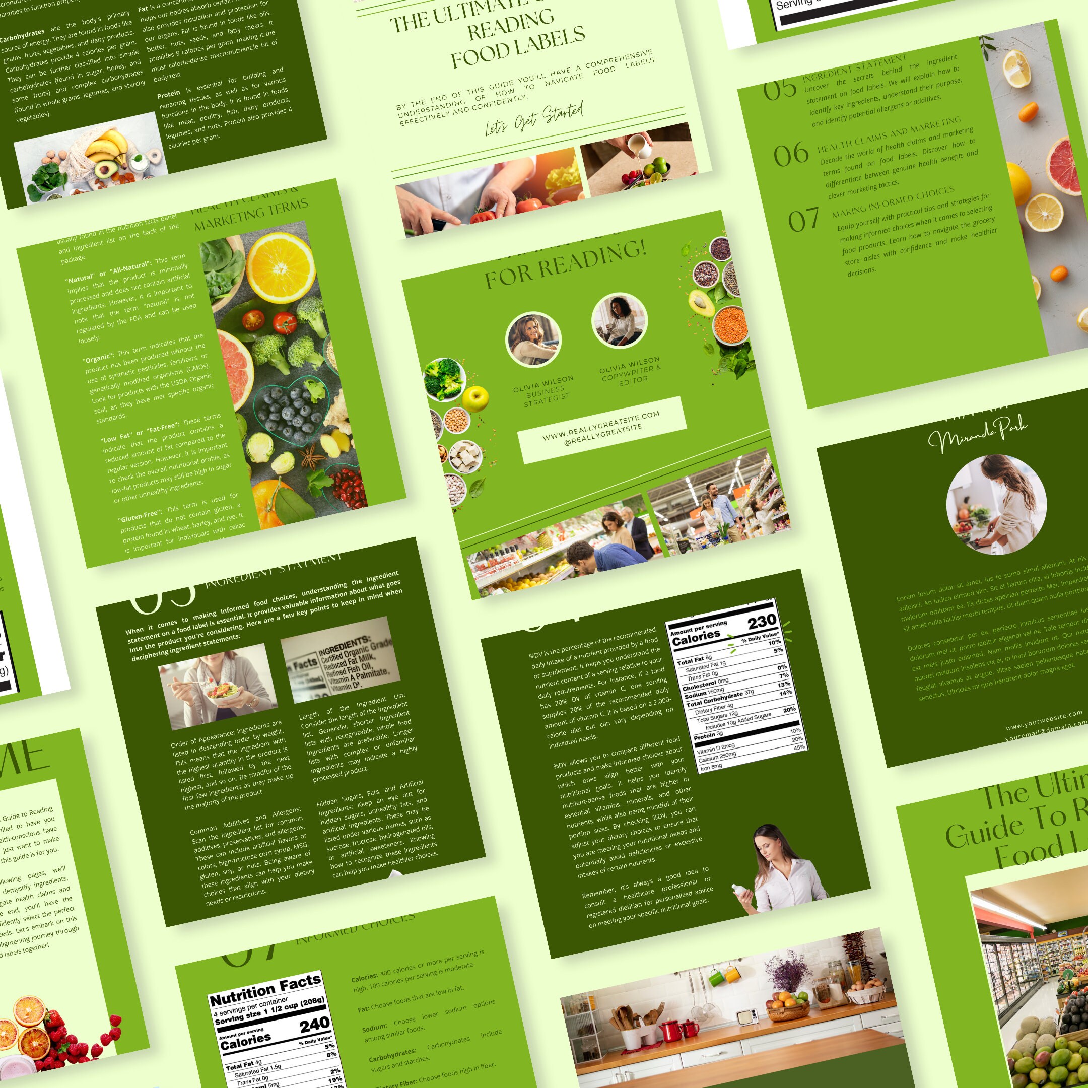 Guide to Reading Food Labels, Nutrition Ebook Template, Health Coaching ...