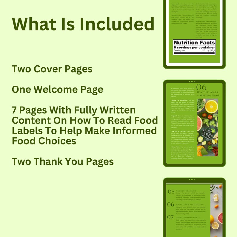 Guide to Reading Food Labels, Nutrition Ebook Template, Health Coaching ...