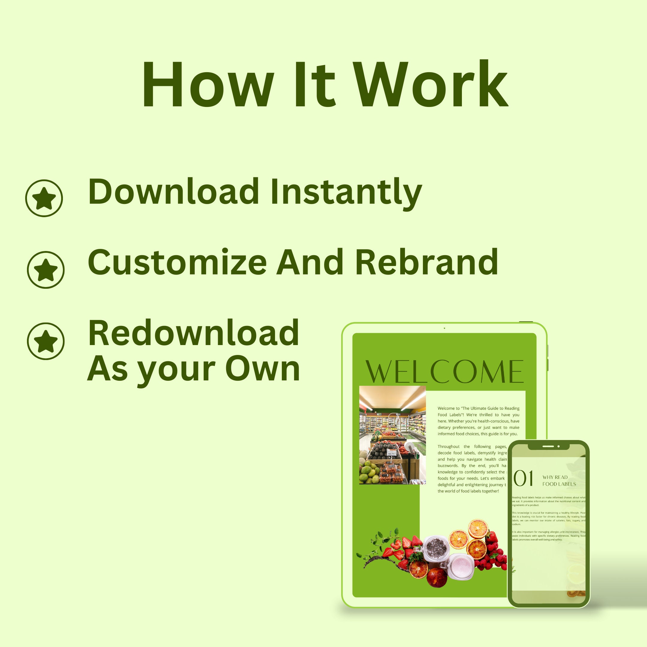 Guide to Reading Food Labels, Nutrition Ebook Template, Health Coaching ...