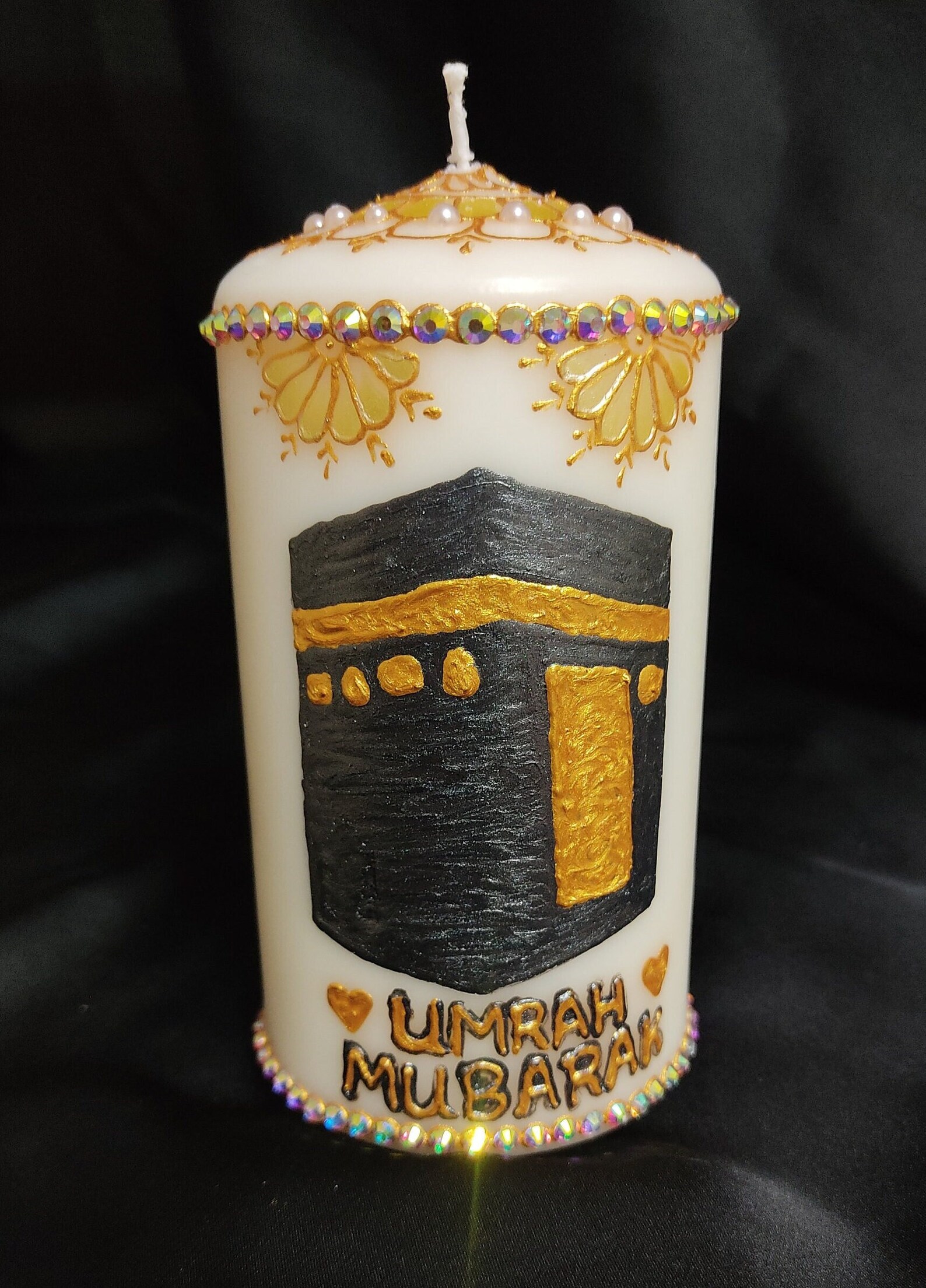 Islamic Pillar Candle - Umrah Mubarak - Wedding/eid Candles ...