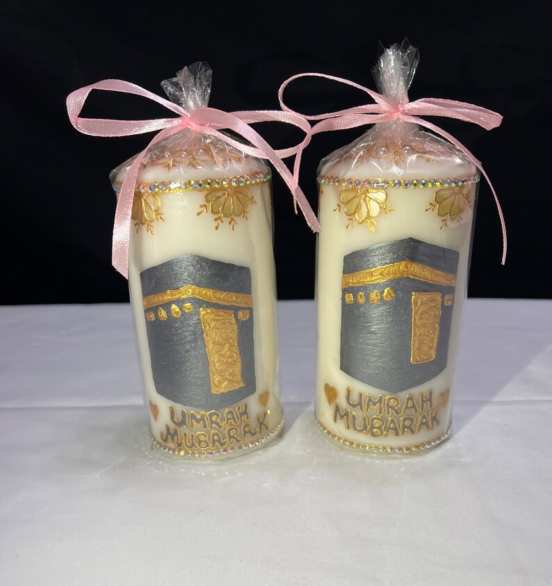 Islamic Pillar Candle - Umrah Mubarak - Wedding/eid Candles ...