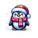 10 Clipart Bundle Christmas Penguins Digital Download for Scrapbooking ...
