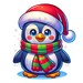 10 Clipart Bundle Christmas Penguins Digital Download for Scrapbooking ...