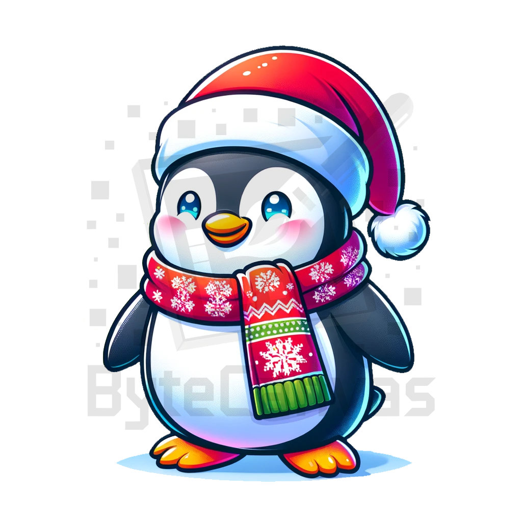 10 Clipart Bundle Christmas Penguins Digital Download for Scrapbooking ...