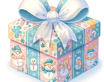 10 Clipart Bundle Christmas Penguins Digital Download for Scrapbooking ...
