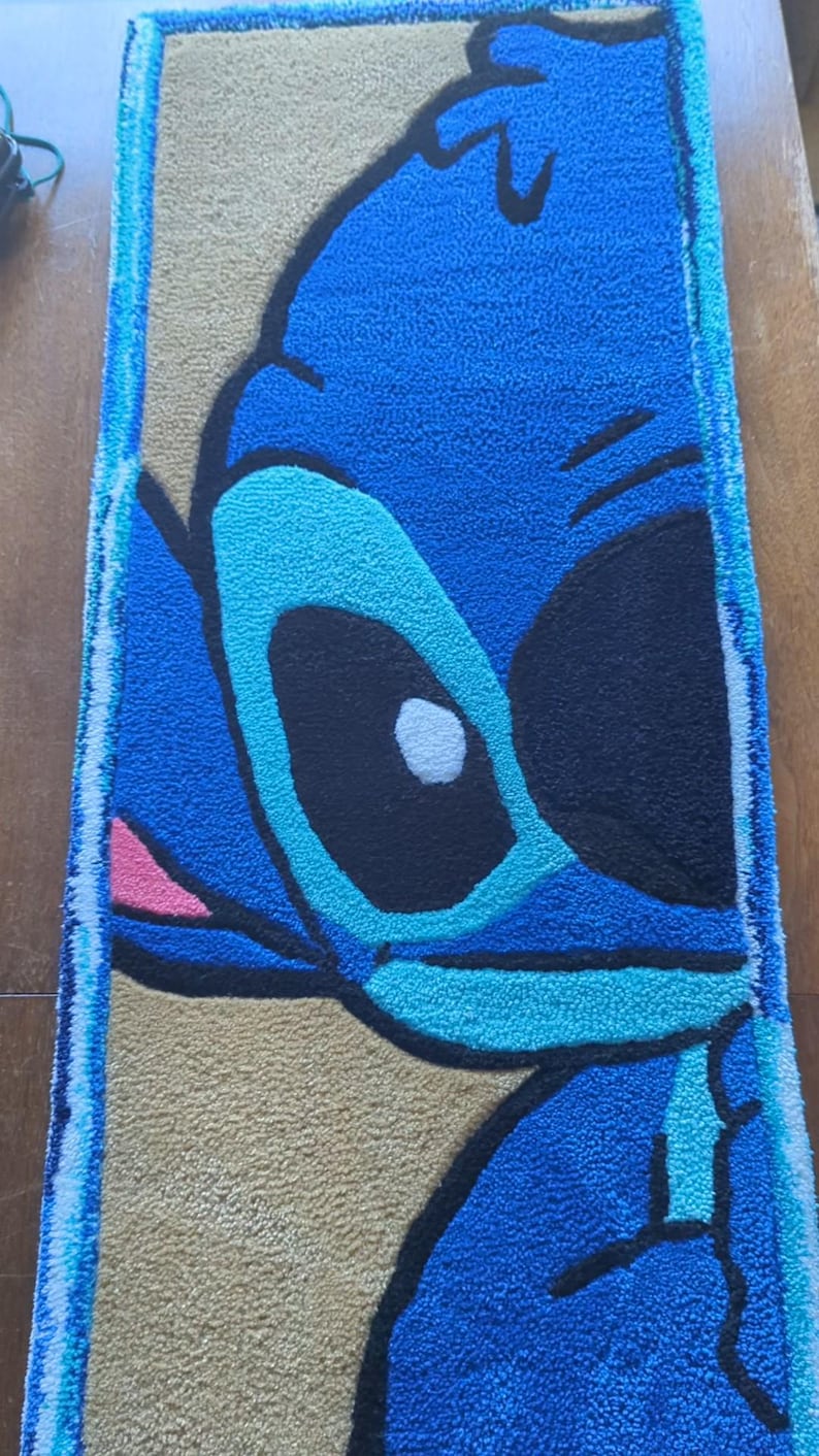 Lilo and Stitch Inspired Tufted Rug 45" X 17" - Etsy