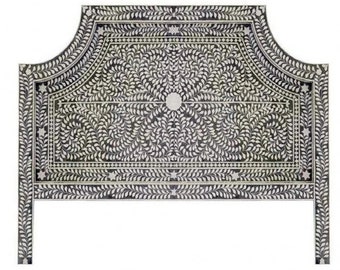 Handmade Bone Inlay Modern Floral Pattern Bed Headboard Furniture - Etsy
