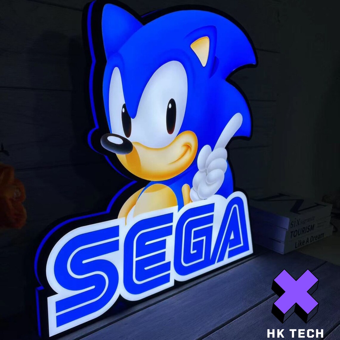 Sonic the Hedgehog SEGA Logo 3D LED Light Box, Sega Sign Lightbox ...