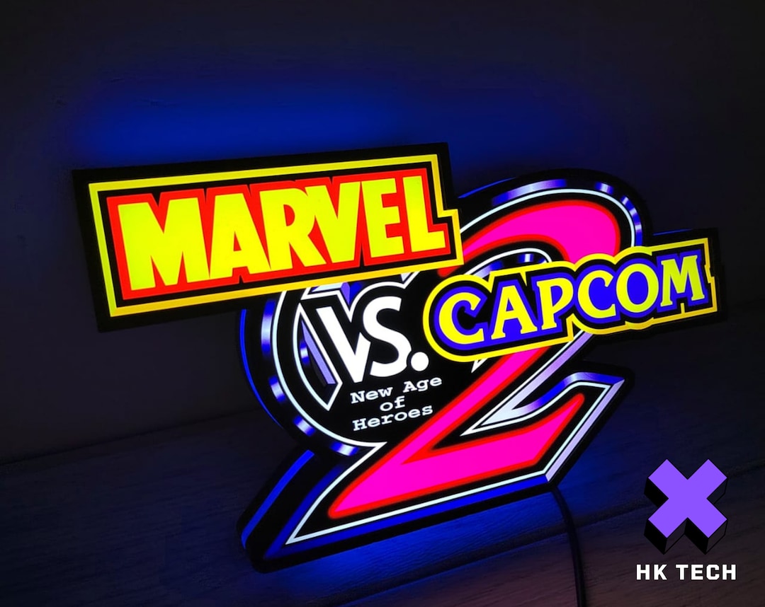 Marvel V Capcom 2 LED Lightbox, Capcom Vs Super Heros Game, Perfect for ...